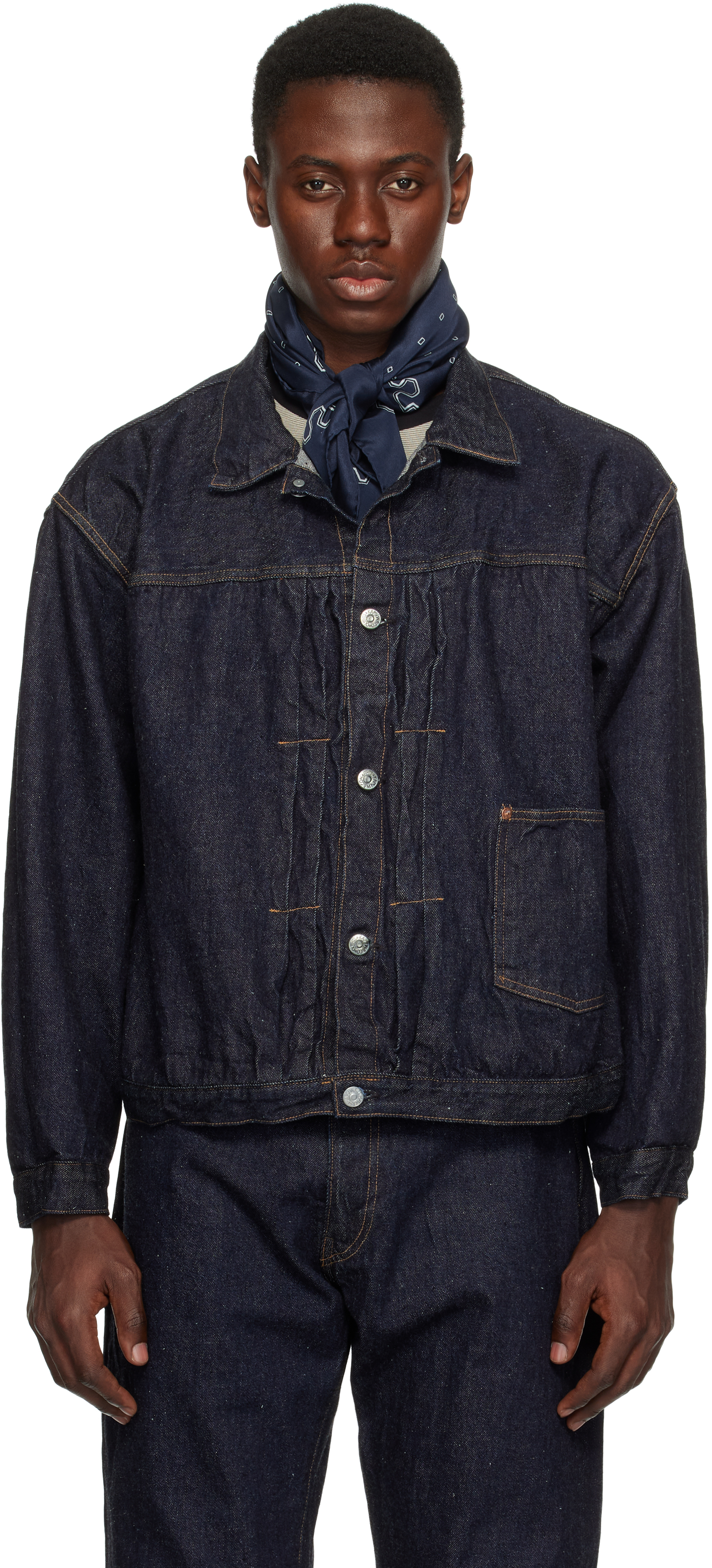 Kaptain Sunshine Blue Tracker 1p Denim Jacket In Indigo One